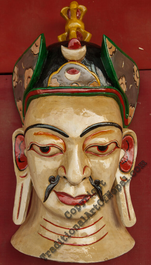 Guru Rinpoche Mask | traditionalartofnepal.com