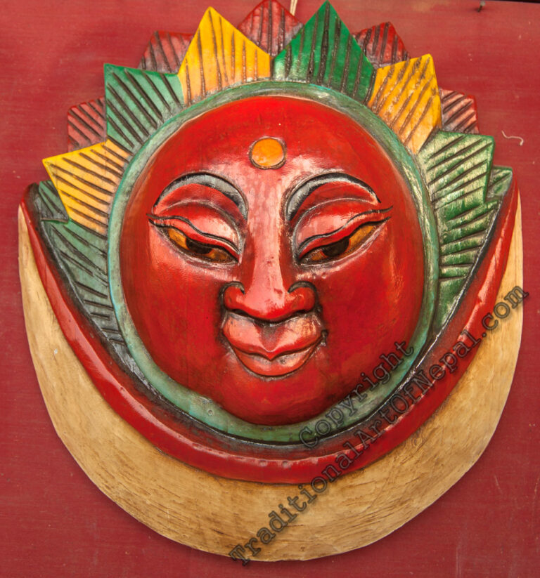 Sun & Moon Mask | traditionalartofnepal.com