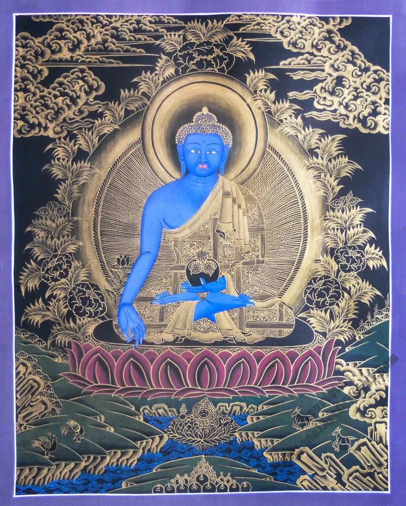 Medicine Buddha Thangka | traditionalartofnepal