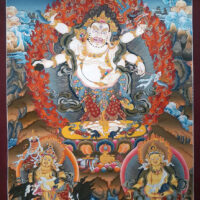 White Mahakala Thangka Painting