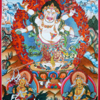 White Mahakala Thangka Painting