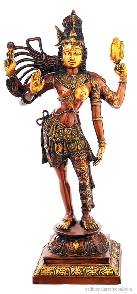 Ardhanarishvara Shiva Shakti Brass Statue