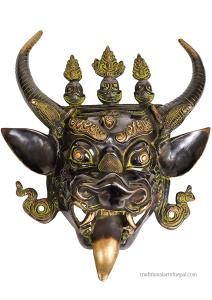 Yamantaka Brass Mask | traditionalartofnepal.com
