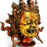 Tibetan Mask of Red Mahakala | traditionalartofnepal.com