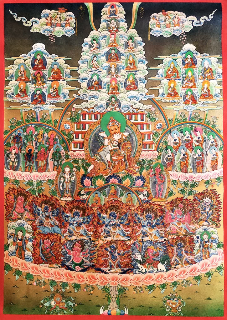 Nyingma Refuge Field Thangka | traditionalartofnepal.com