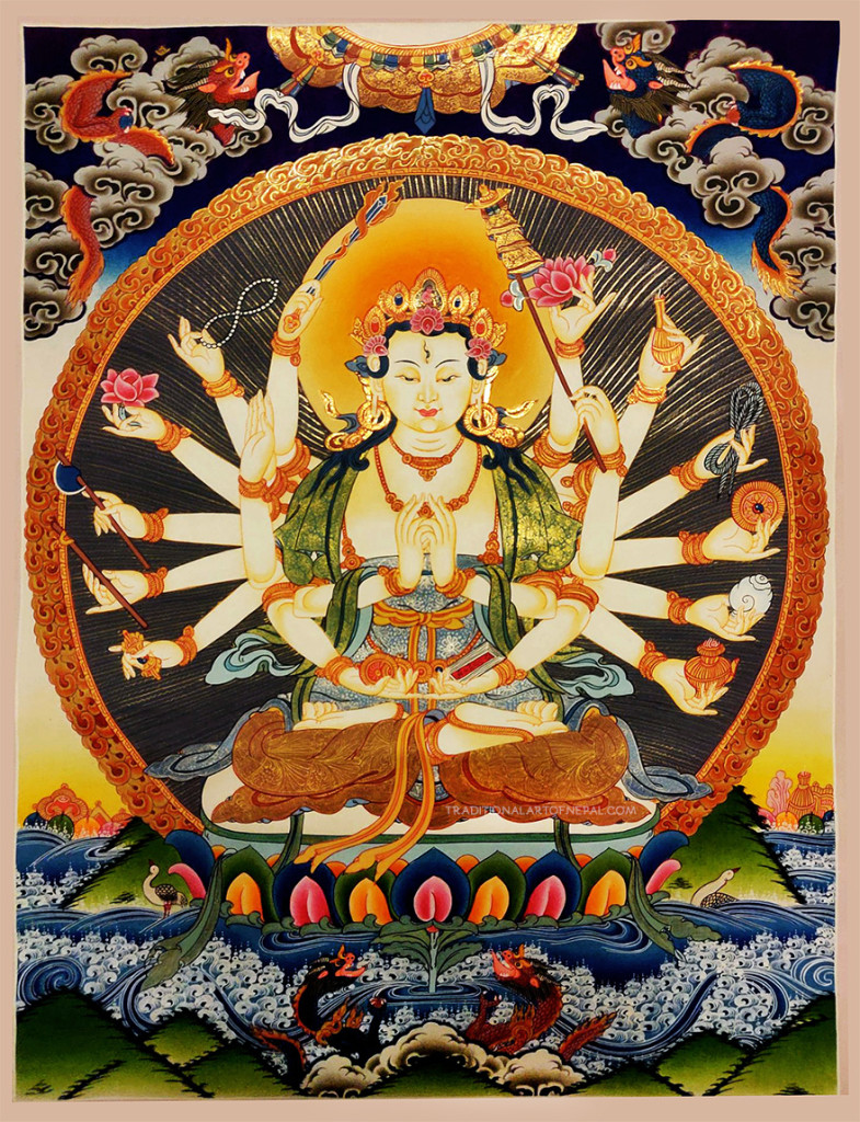 Cundi Thangka Painting | traditionalartofnepal.com